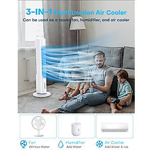 BALKO 35 INCH Evaporative Air Cooler, 2024 Upgraded Swamp Cooler Air Conditioner 20Ft Remote, 70°Oscillation Windowless Air Conditioner, 3 Speeds, Smart Timer for Auto-Off, Air Cooler for Room Bedroom