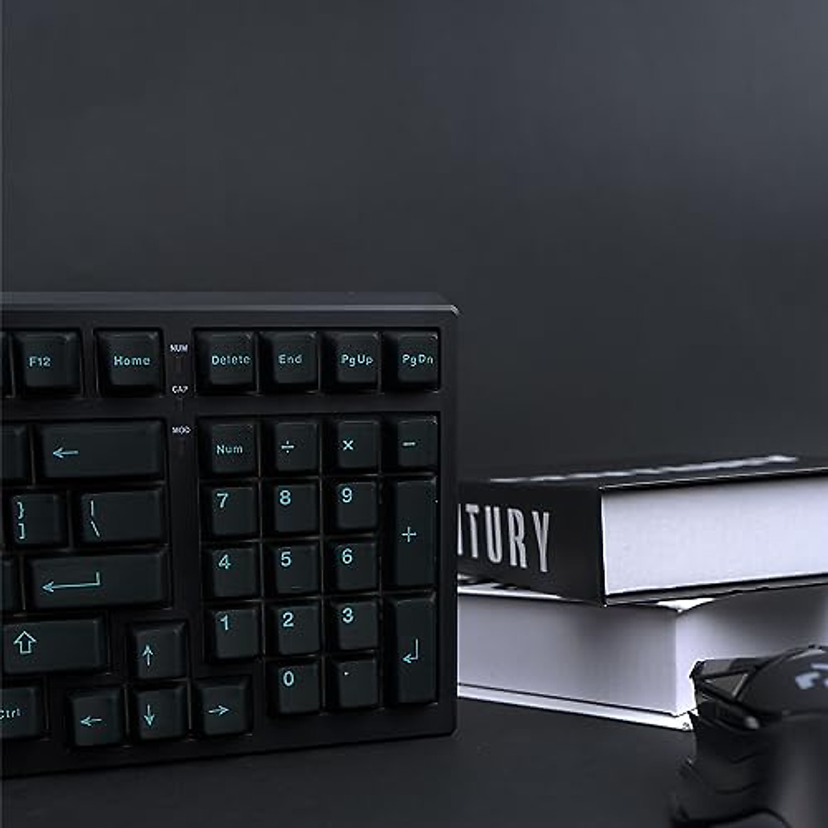 GEKUCAP Custom Keycaps, 121 Keys Green Translucent Keycaps, ABS Double Shot Keycaps, Cherry Profile Keycaps Set for Gaming Keyboard Cherry MX Switches Mechanical Keyboard 61/87/104/108 (Green)