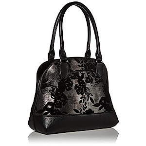 Anne Klein Triple Dome Satchel, Black Multi
