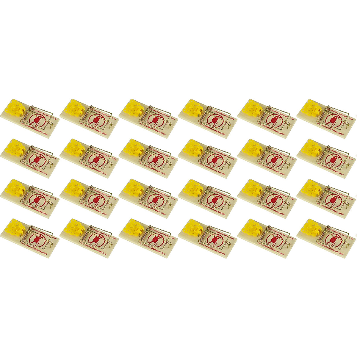 Snap Mouse Trap Spring Action with Expanded Cheese Shaped 24 Pack