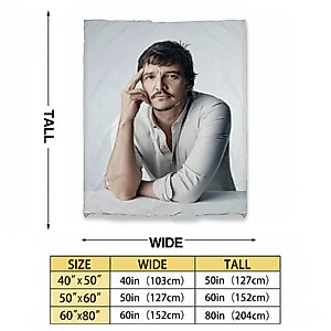 439 Throw Flannel Blanket Fluffy Blanket for Bed Sofa Home Decor Gift for Men/Women 60in×50in