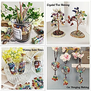 ZHIYUXI Crystal Beads for Jewelry Making 15 Colors Crystal Chips Hippie Beads Irregular Gemstone Crystals Stone Beads for Crafts, Bracelet, Necklace, Earrings, Crystal Tree 750 Pcs