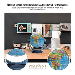 Waypoint Geographic GyroGlobe World Globe, 4", Blue Oceans