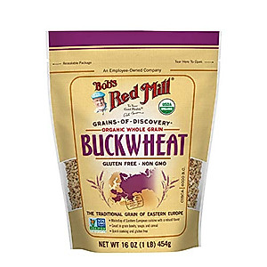 Bob's Red Mill Organic Gluten Free Buckwheat Groats, 16-ounce (Pack of 4)