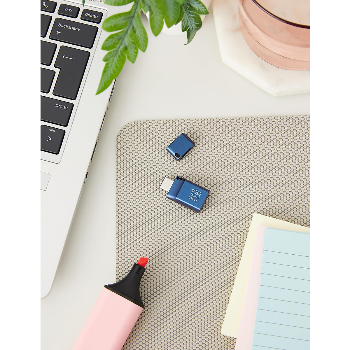 Samsung USB Flash Drive USB C 128GB 400MB/s Read 60MB/s Write USB 3.1 Flash Drive for Notebooks, Tablets and Smartphones, Blue, MUF-128DA/APC