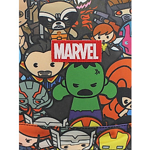 Marvel Kawaii Avengers Boys Girls 16" School Backpack (One Size, Charcoal Grey)