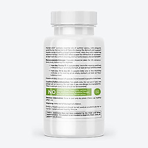 HerbELICO® - Herbal Supplement Cleanse & Protect The Stomach, Blend of Essential Oils from Summer Savory, Wild Oregano and Thyme, Non-GMO & Gluten Free, 60 Capsules