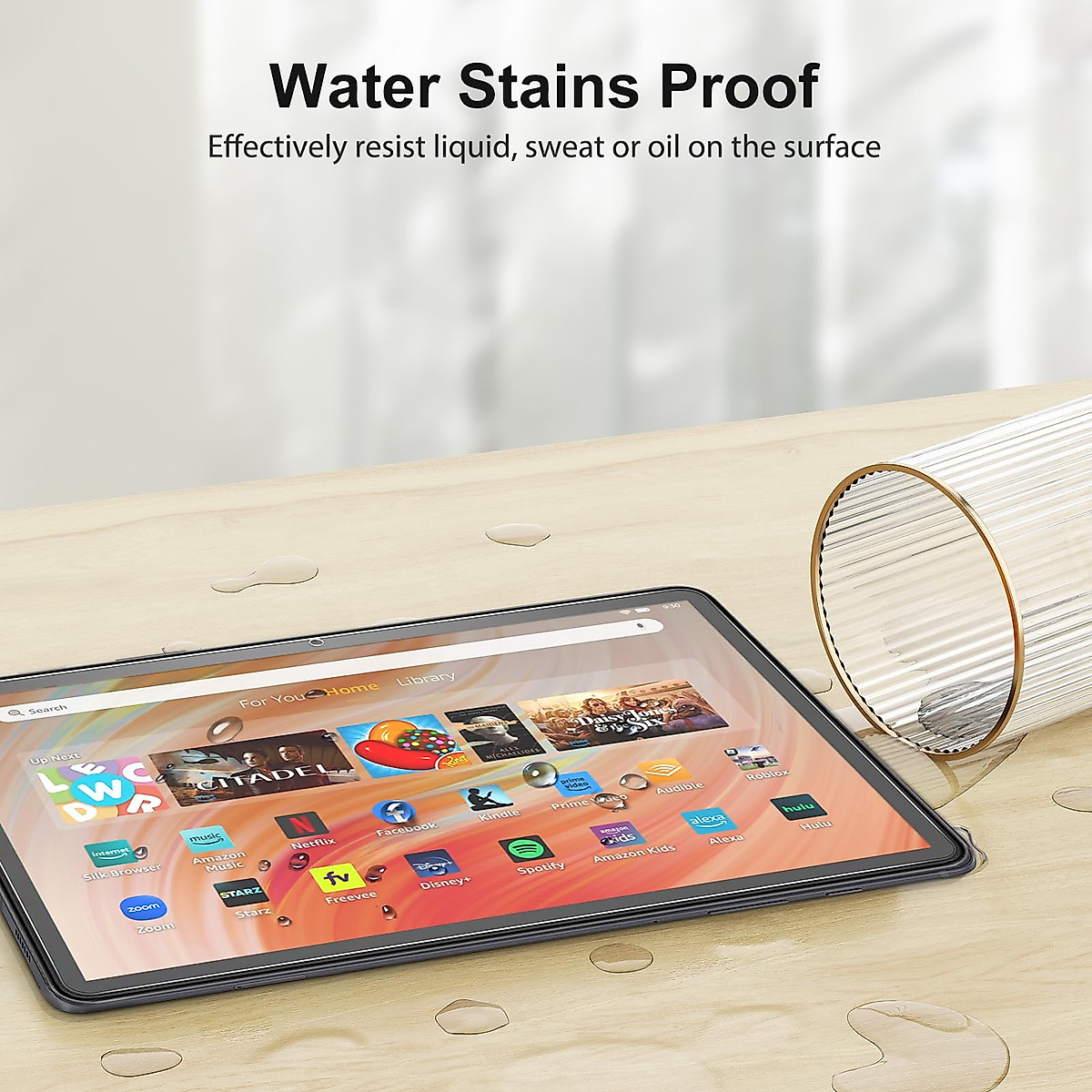 SPARIN 2 Pack Screen Protector for Amazon Fire HD 10 Tablet (2023/2021-13th/11th Generation) 10.1 Inch, 9H Hardness Tempered Glass for Fire 10/Fire HD 10 Plus/Fire HD 10 Kids/Kids Pro Tablet 2021