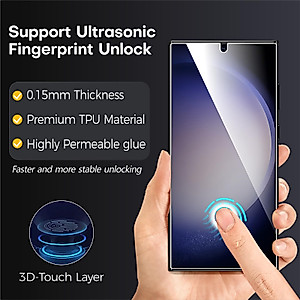 Rayboen for Samsung Galaxy S23 Ultra Case with Magnetic Ring, [Designed for Magsafe] with 2 Pack Soft TPU HD Screen Protector, Military Drop Protection Silky Touch Translucent Matte Cover, Blue