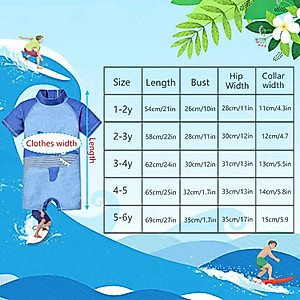 Baby Toddler Boys One Piece Swimsuit Set Kids Long Sleeve Sunsuit Infant Boy's Swimwear Bathing Suit Swimwear for Kids Boys (06-Whale, 5-6Y)