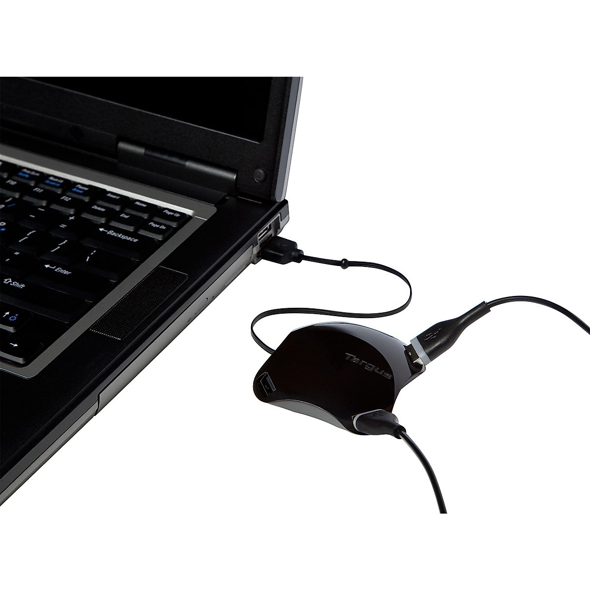 Targus Retractable 4-Port Hub, Black (ACH113US)