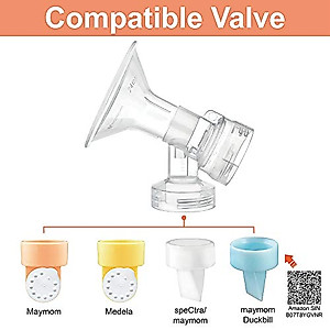 Maymom Breast Pump Kit Compatible with Medela Pump in Style Advanced Pump; 2xTwo-Piece 24mm Breastshield, 2 Valve, 4 Membrane, 2 Replacement Tubing; Replacement Part for Medela Shield, Medela Valve