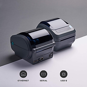 ZEBRA GX420d Direct Thermal Desktop Printer Print Width of 4 in USB Serial and Ethernet Port Connectivity GX42-202410-000