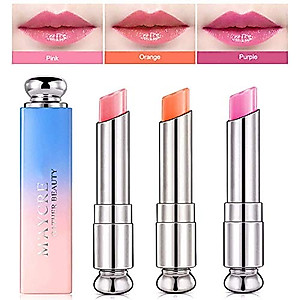 3 Colors Jelly Lipstick Set Petansy Moisturizing Magic Temperature Color Changing Long Lasting Lip Balm