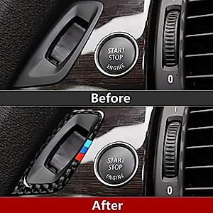Car Key Frame Panel Cover Trim Carbon Fiber Sticker Decal fits for BMW X5 E70 X6 E71 2007 2008 2009 2010 2011 2012 2013 2014 Accessories