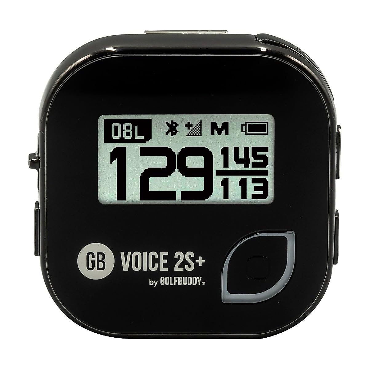 GOLFBUDDY Voice 2S+ Talking GPS Rangefinder, Clip on Hat Golf Navigation, Slope Mode on/Off, 18 Hours Battery Life, Shot Distance Measurement, Preloaded with 40,000 Courses Worldwide (Black)