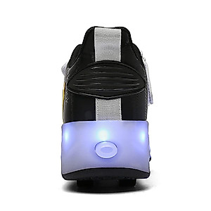 CEIEOE Kids Roller Skates Sneaker with 4 Wheels Colorful LED Sport Shoes Can Charge for Beginner Best Gift More Balanced