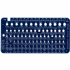 Holistic Drill Bit Gauge - 3 Drill Bit Gauges in One