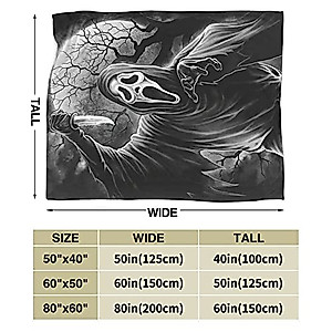 Queen Sumy Horror Movie Blanket,Throw Blanket Ultra Soft Flannel Blankets for Sofa Bed Couch All Season Cozy Blanket 50''x40''
