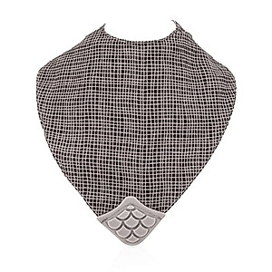 Nuby Nuby 3-Piece Muslin Bandana Bib with Teeth, Colors May Vary