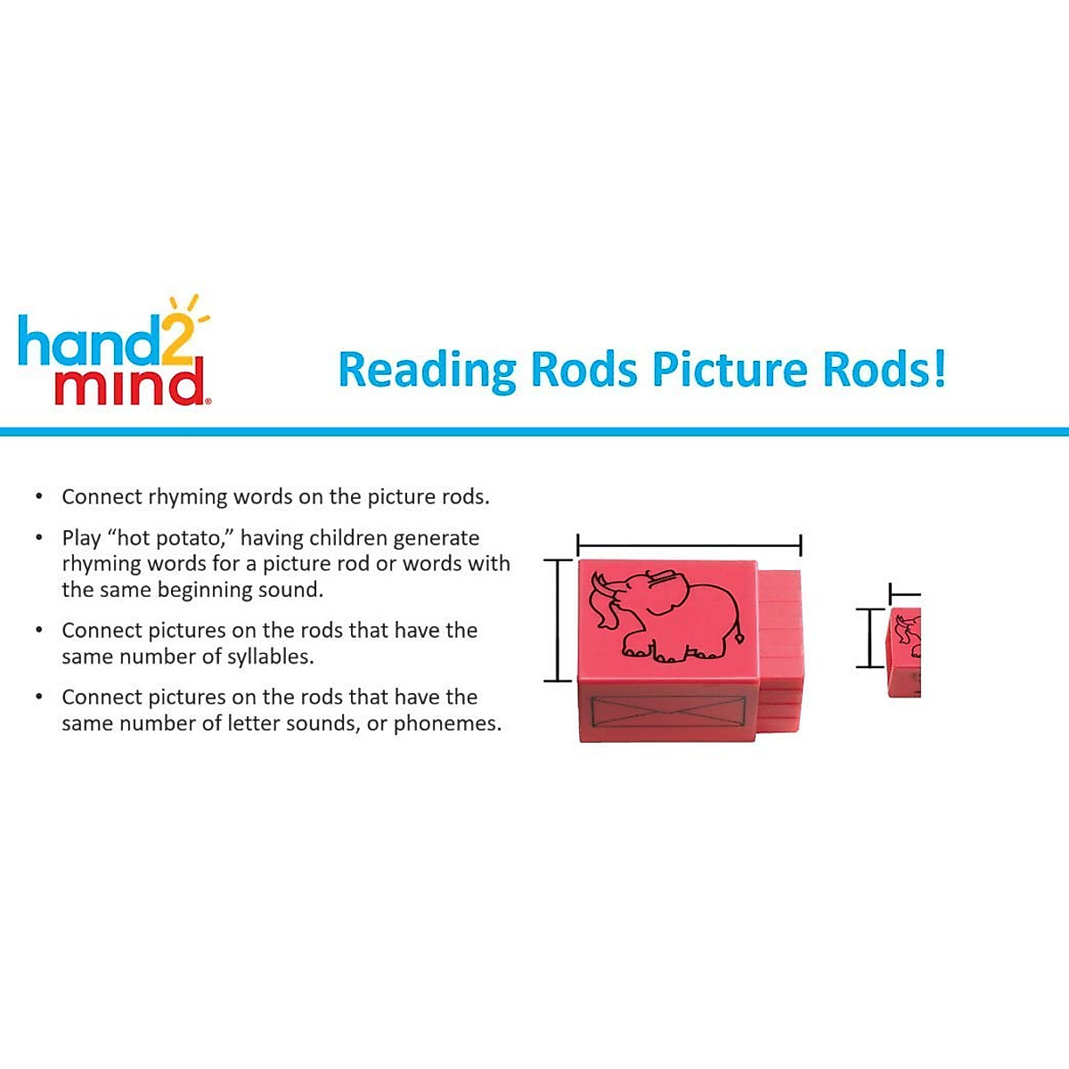 hand2mind Reading Rods, Create Sight Words with Alphabet Blocks for Kids Ages 4-8, CVC Word Builders Linking Cubes, Montessori Toys for Toddlers, Kindergarten Homeschool Supplies (Set of 82)