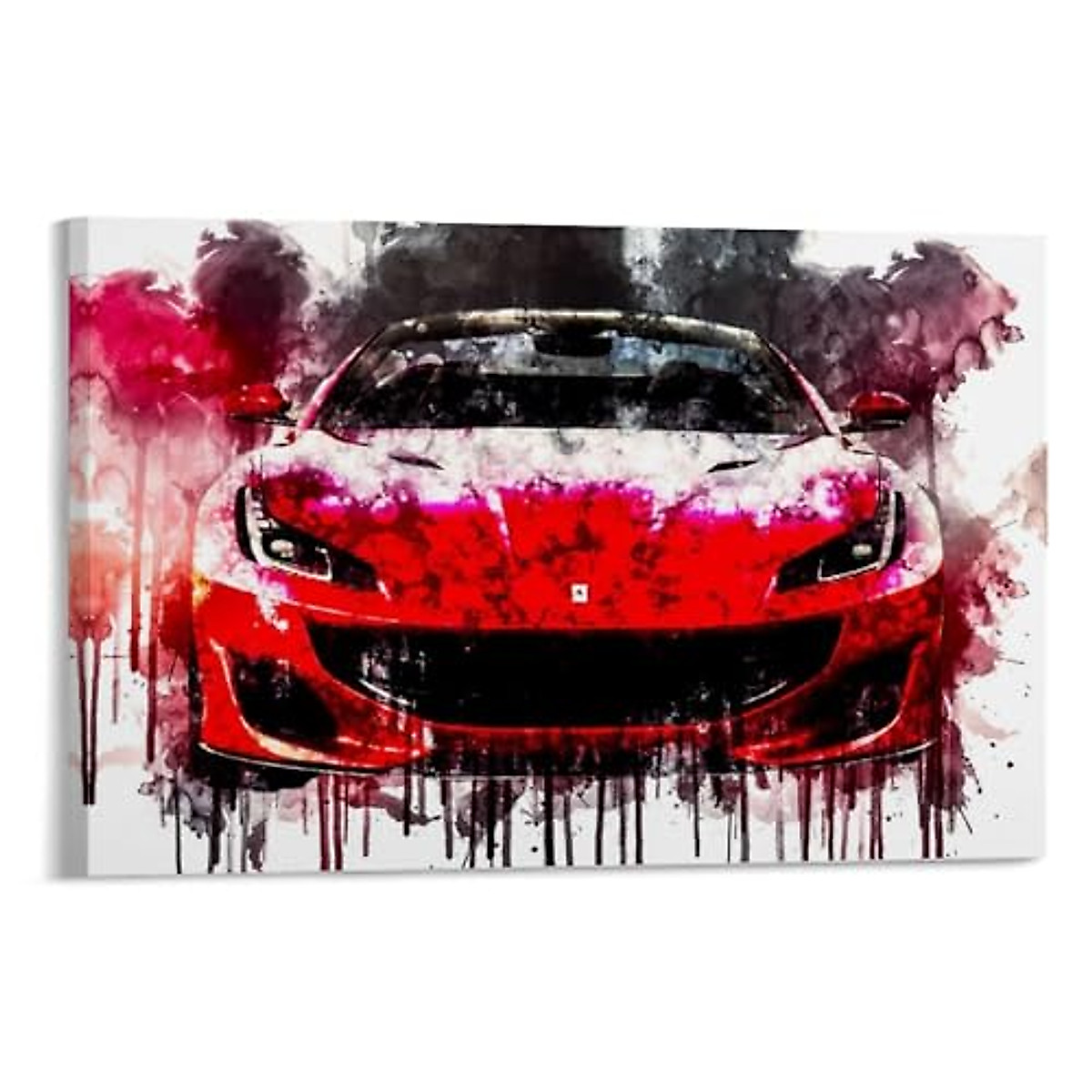 Car Poster Ferrari F40 Supercar Posters Racing Car Canvas Wall Art For Boy's Bedroom SuperCar Wall Decor Frame-style 30x20inch(75x50cm)