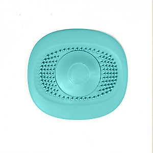 Hair Catcher Durable Silicone Hair Stopper Shower Drain Covers Easy to Install and Clean Suit for Bathroom Bathtub and Kitchen 1 Pack, Green