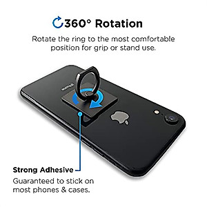 iTouch Metal Phone Ring Grip Holder 360 Degree Rotation for Universal Cellphones Gun Metal PHONERING-201