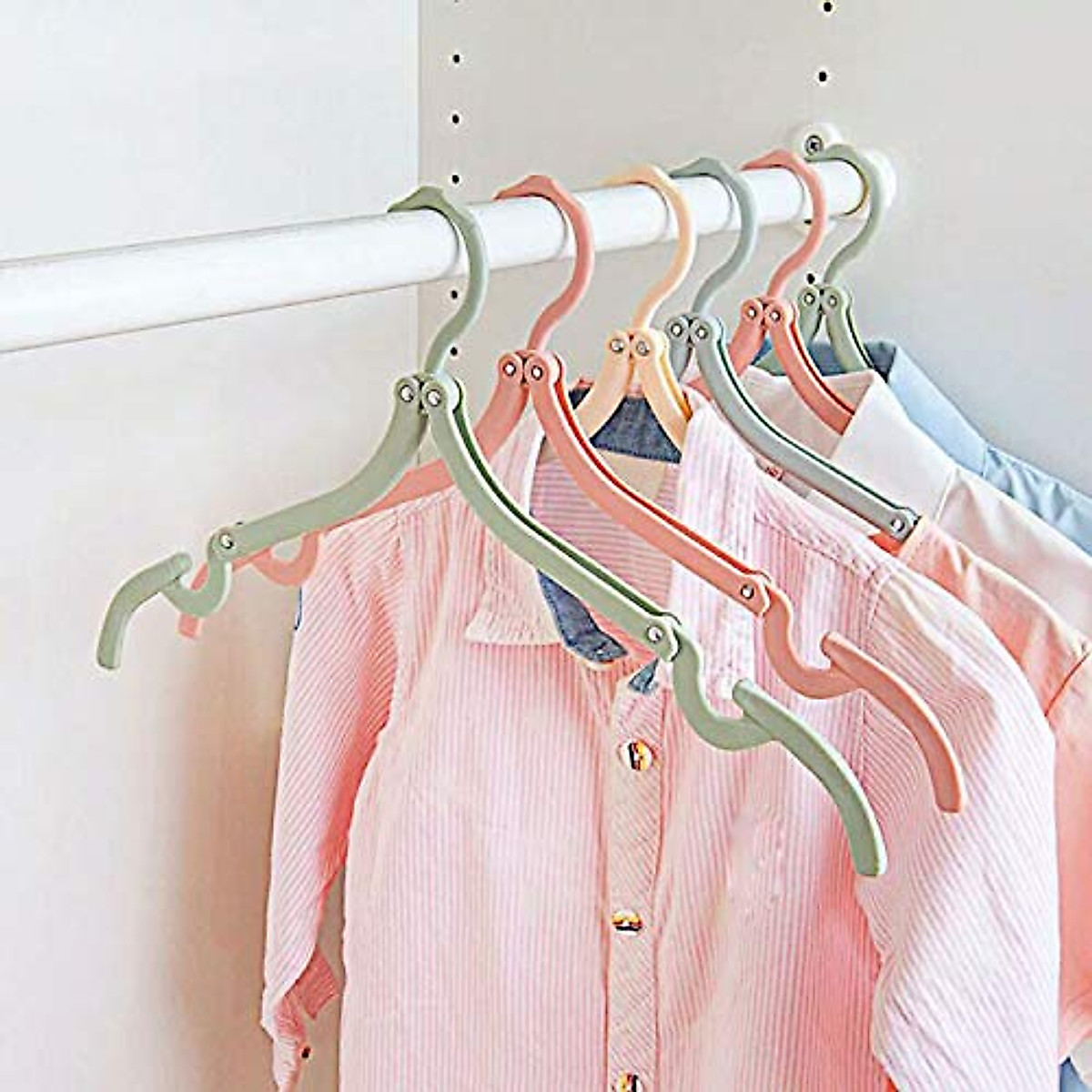Foldable Plastic Hanger for Travel, Wardrobe Closet Underwear Socks Drying Rack Organizer