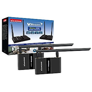 Diamond Multimedia Multi- Channel 2X2 Wireless HDMI 5GHz Kit, Stream HD 1080P Video/Audio up to 300 ft from Any HDMI Source to HDTV/Monitor/Projector (VS600), Black