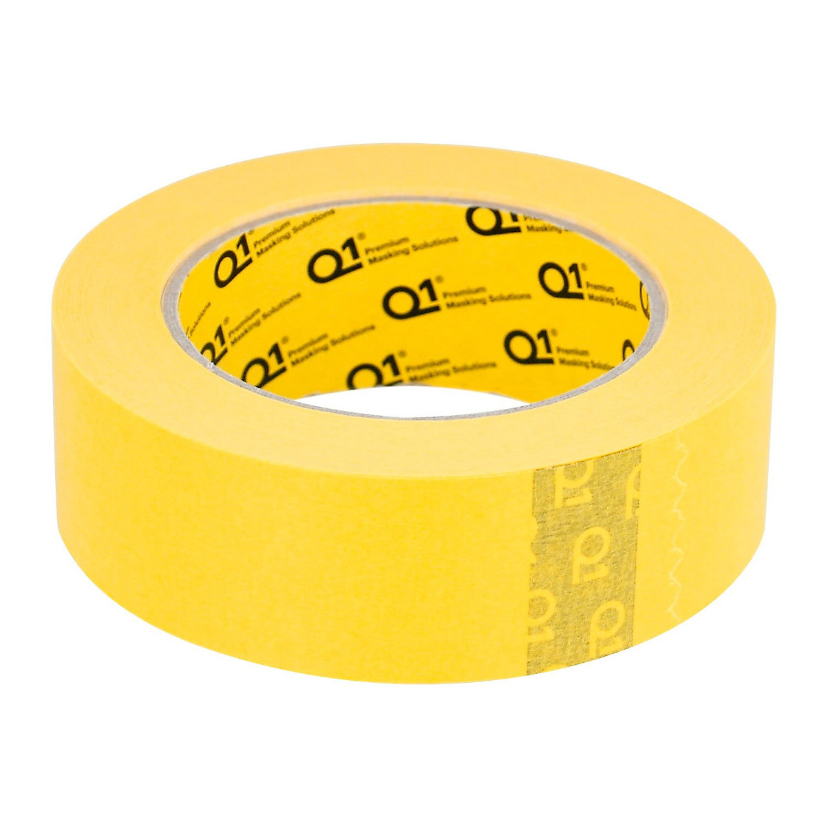 Q1 - 1-1/2 inch (36mm X 55m) Premium High Performance Automotive Yellow Masking Tape - High Temperature - Case of 24 Rolls