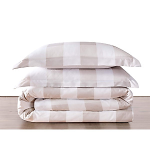 Truly Soft Everyday - King Duvet + Sham Set - Buffalo Plaid Collection - Khaki (DCS2093KHKG-00)