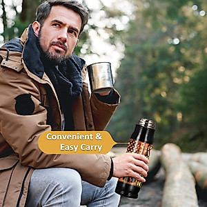 RHONGE Gifts For Dad, Papa Bear Tumbler 17 Oz, Best Gifts For Dad From Son Daughter, Bear Bullet Tumbler Present, Fathers Day Birthday Gift, Papa Cup