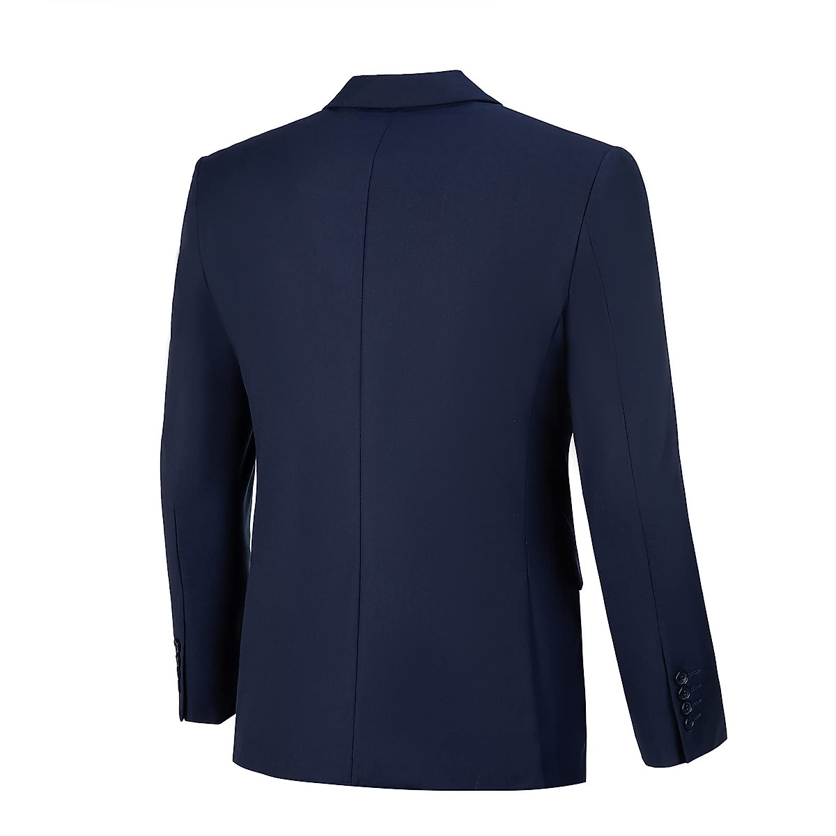 Furuyal Men's 2 Piece Suits Slim Fit 2 Button Dress Suits Prom Wedding Tuxedo Jacket for Men Suit Jacket and Pants Navy Blue 3XL