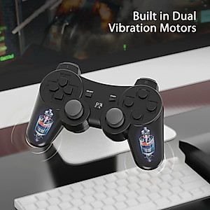 YCZHDV Wireless Game Controller Compatible with PS3, Double Shock Controller Joysticks for PS3, Six-axis Motion Game Control