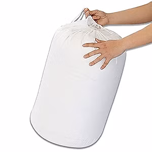 DT&G 2 Pack of Laundry and Storage bags with Name Tags for Multi Purposes 100% Polyester Drawstring Closure Tear Resistant Heavy Duty Stitching Travel Bags for College, Dorm and Apartment Dwellers (M Size)