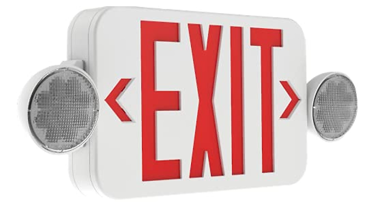 Hubbell Lighting Emergency Exit Sign - Dual LED Heads