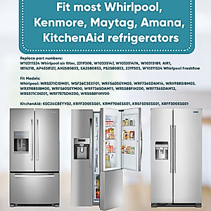 W10311524 Fresh Flow Air Filter For Whirlpool Refrigerator 2319308, W10335147, W10335147A, W10315189, AIR1, 1876318, AP4538127, AH2580853, EA2580853, PS2580853, 2319303 (3 Pack)