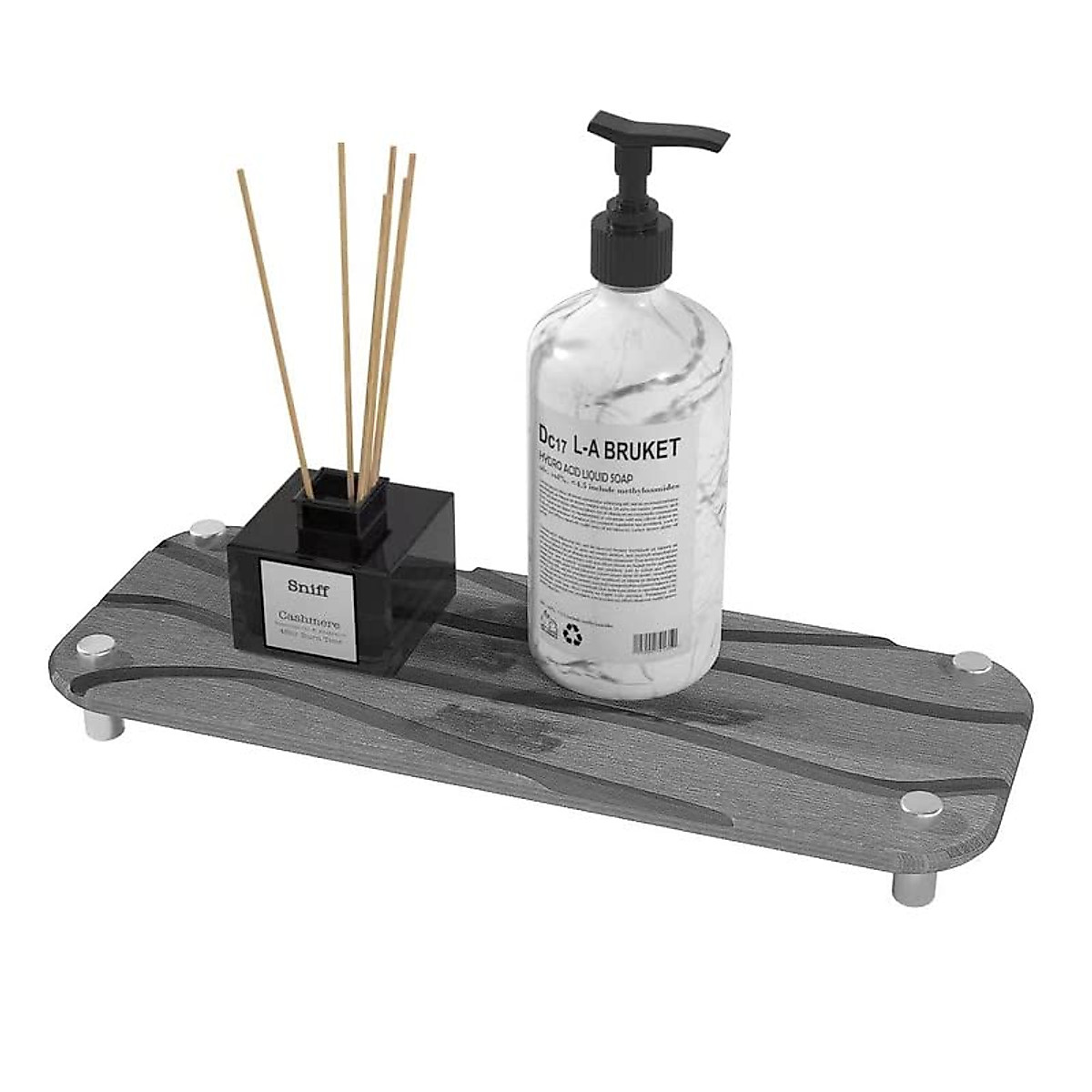 LLOBEW Sink Caddy，Instant Dry Sink Organizer Bathroom Organizer，Diatomaceous Earth Kitchen Sink Organizer Lotions Bottle Drying Rack