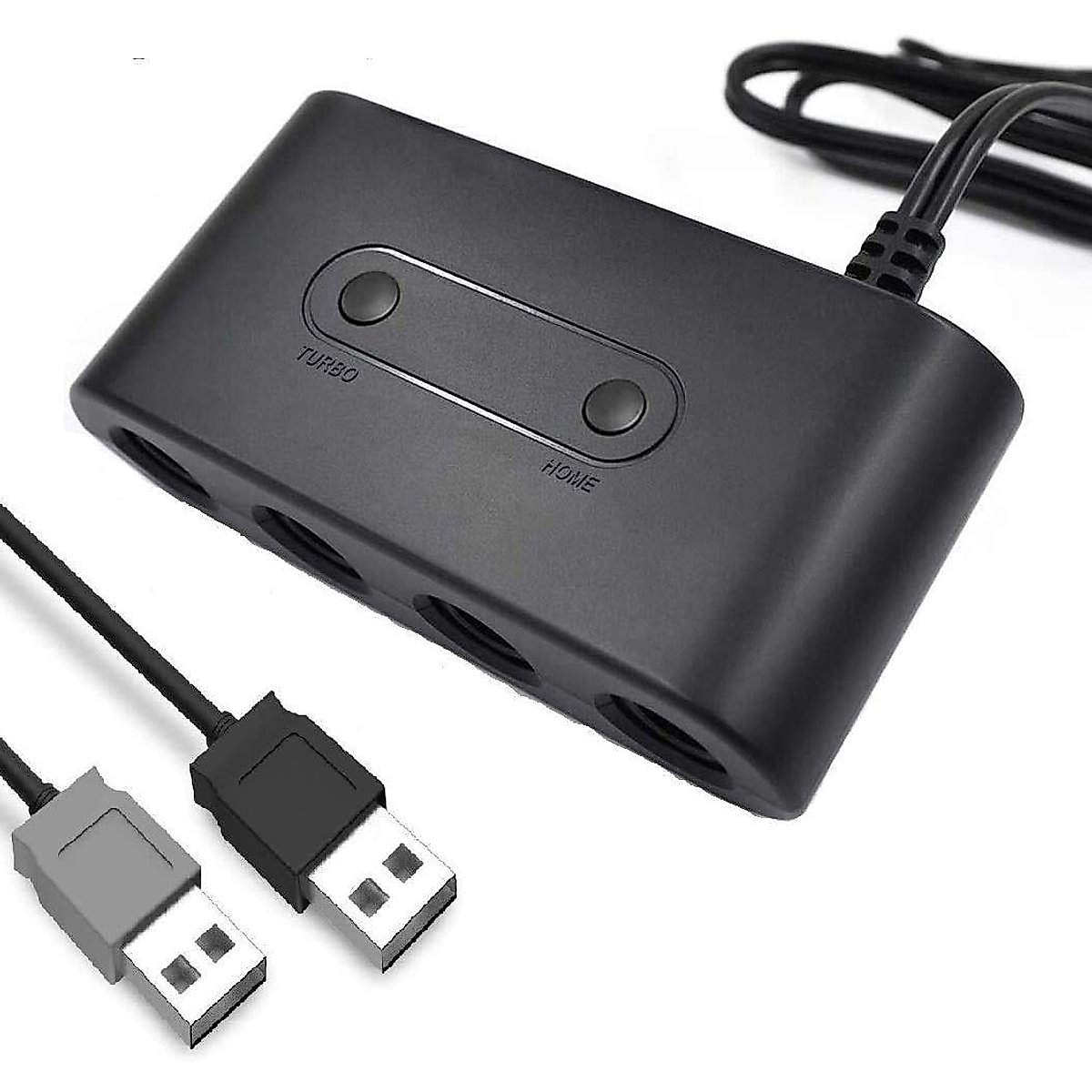 Wii U Controller Adapter, NGC Controller Adapter for Wii U,Nintendo Switch and PC USB.Easy to Plug and No Driver Need.4 Ports Turbo Button (Updated Version)