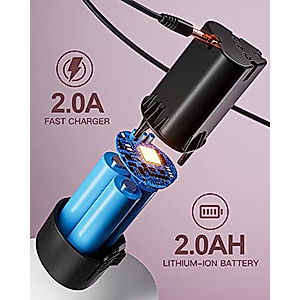 Pink Drill, OUBEL 12V Pink Cordless Drill Set, Pink Drill Set for Women, Power Drill, 2.0AH Battery, 18+1 Torque Setting, 3/8" Keyless Chuck, 2 Variable Speed, 15Pcs Driver/Drill Bits and Storage Bag