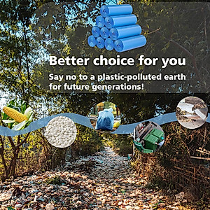 Compostable Trash Bags 4 Gallon 200 Packs,AYOTEE Biodegradable Trash Bags,Blue Recycle Bags,No leak Small Trash Bags,Small Garbage Bags 4 Gallon Trash Bags Unscented,4-6 Gal Bathroom Trash Bags