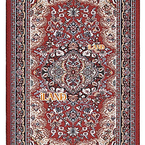 iLAND Miniature Dollhouse Accessories Victorian of Carpet for Dollhouse Furniture on 1/12 Scale and 3” - 12” Dolls, Woven Dollhouse Rugs 6” x 3.8” (2pcs Love)