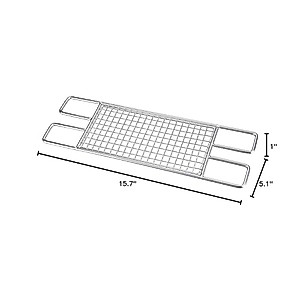 CAMPINGMOON 304 Stainless Steel Cooking Grates for Camping Stove Grill Campfire Open Fire with Carry Bag MTG-C (L 15.7 x W 5.1 Cooking grate (MTG-D))