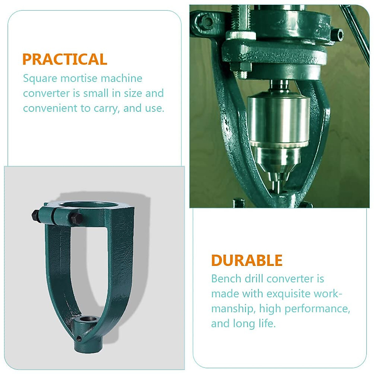DOITOOL Drill Accessory Converter Attachment Accessories Machine Hole Bench Bit Location Mortiser Woodworking Log for Chisel Furniture Part Reducer Cutters Refit Mortise Cutter（40mm Drill Sleeve）