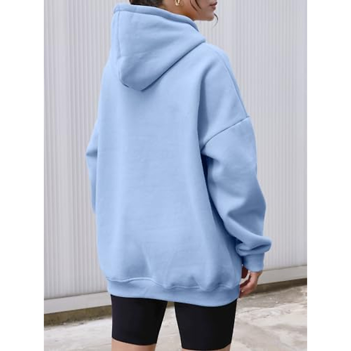 AUTOMET Womens Oversized Hoodies Fleece Sweatshirts Hooded Pullover 2025 Fashion Fall Clothes Trendy Outfits Winter Sweater LightBlue S