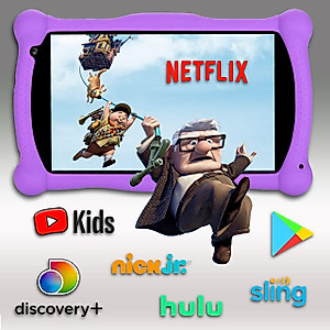 Contixo Kids Tablet V10, 7-inch HD, Ages 3-7, Toddler Tablet with Sleeve Bag Bundle, Learning Tablet Set for Children - Purple