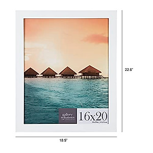 Gallery Solutions 16x20 White Flat Large Wall Frame