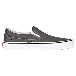 Vans Men's Classic Slip-On Core, Charcoal/White, Size 10.5