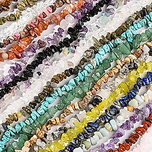 KitBeads 200-230pcs Leomon Jade Chip Beads Drilled Yellow Irregular Healing Beads Lemon Natural Stone Chip Beads for Jewelry Making Bulk